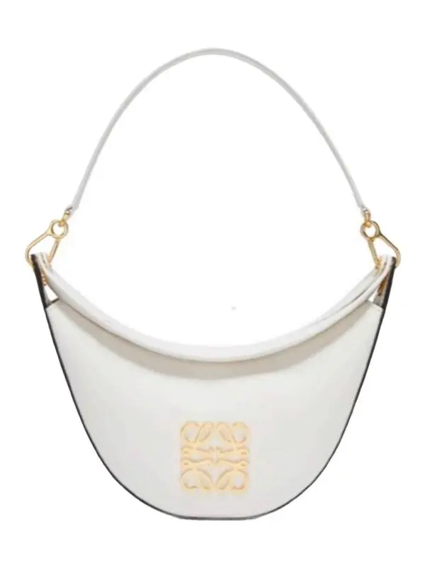 Loewe Small Luna Bag In Satin Calfskin - White