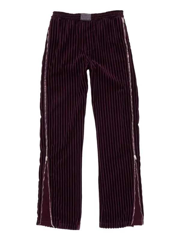 Acne Studios Corduroy Trousers With Zipper Detail - Black