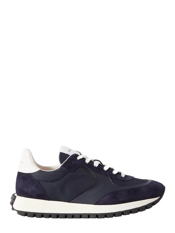 GIANVITO ROSSI Gravel Panelled Sneakers - Navy Blue