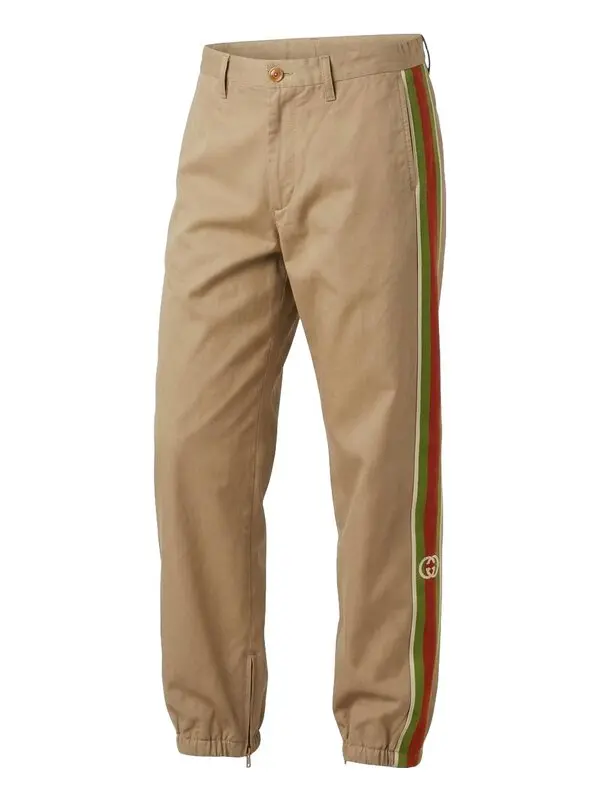 Gucci Side Stripe Trousers - Nude