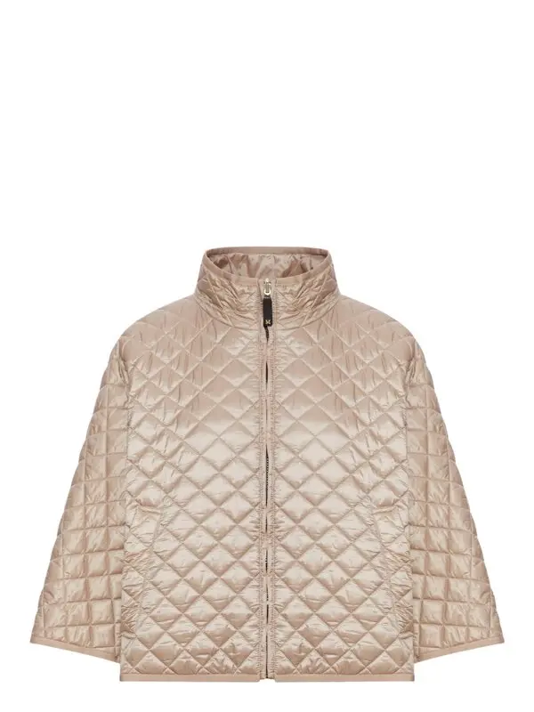 Max Mara Reversible Padded Canvas Cape - Nude