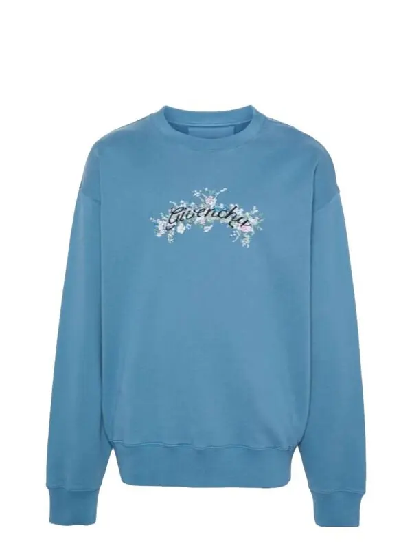 Givenchy Logo-embroidered Sweatshirt - Blue