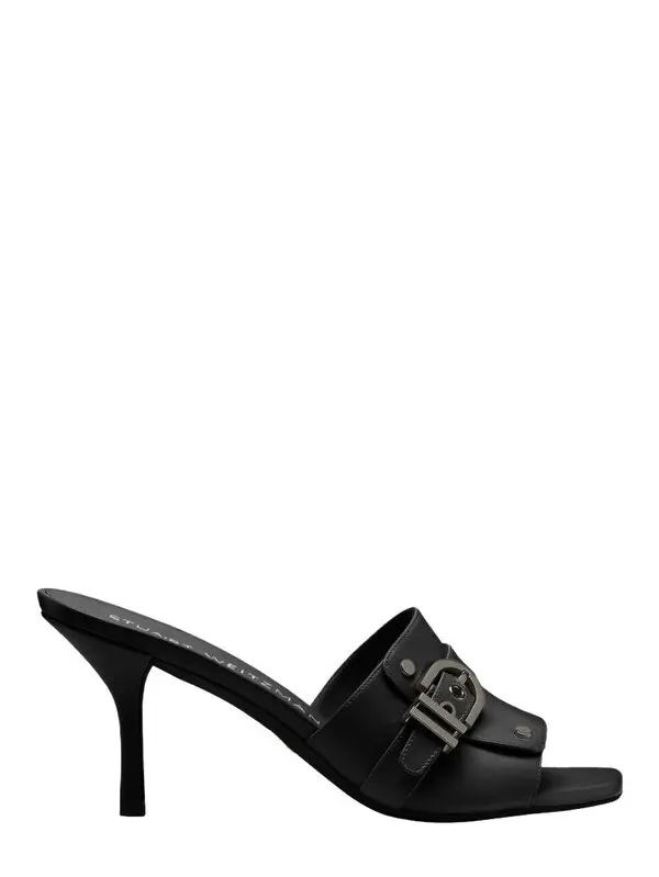 STUART WEITZMAN Square-toed Stiletto Sandals - Black