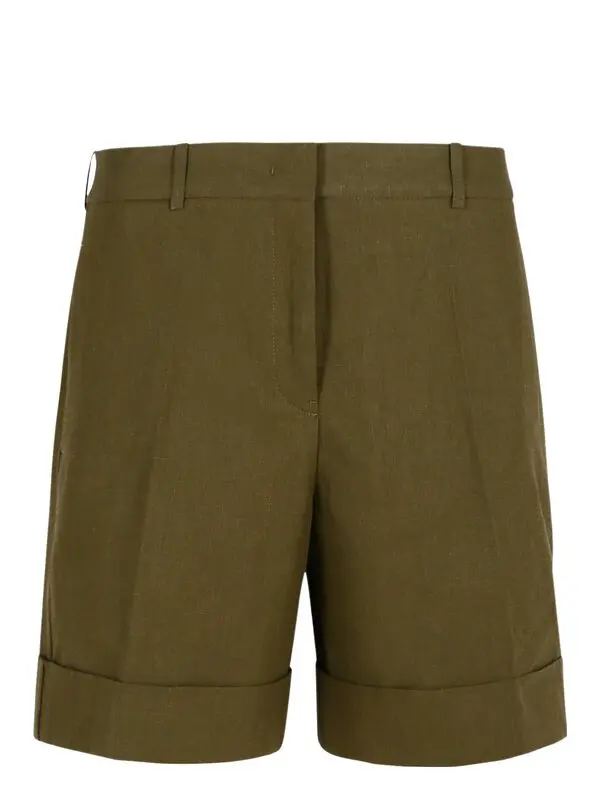 JIL SANDER Tailored Turn-up Hem Shorts - Green