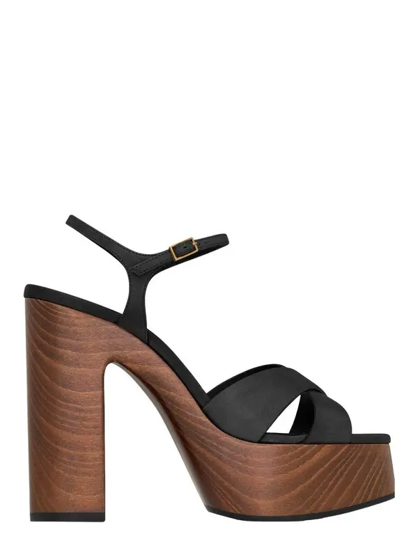 Saint Laurent Bianca Platform Sandals - Black