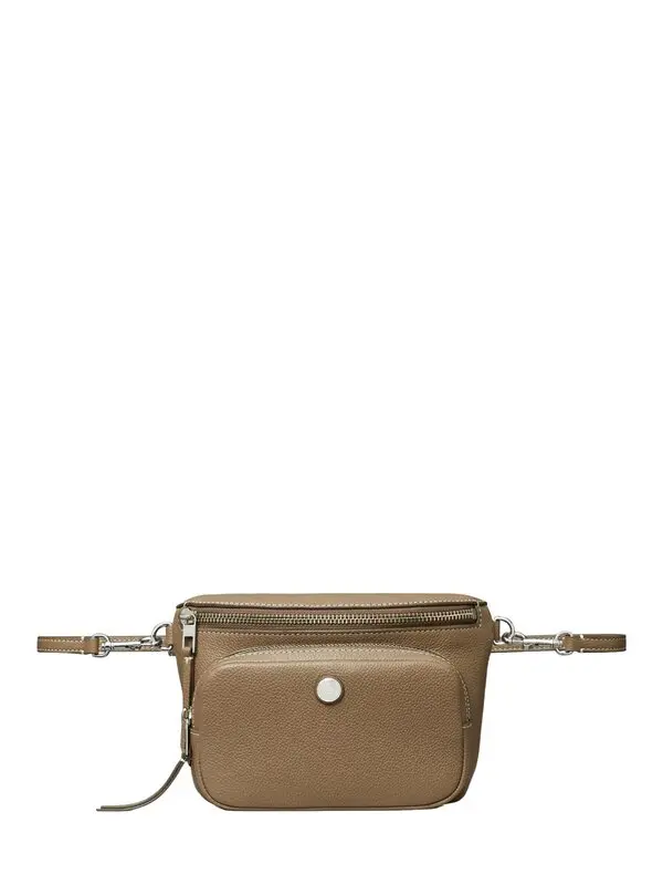 Tory Burch Mini Pebbled Leather Belt Bag - Wild Mushroom