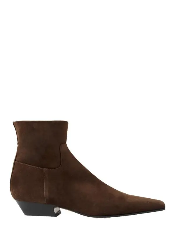 Khaite Marfa Square-toe Ankle Boots - Black