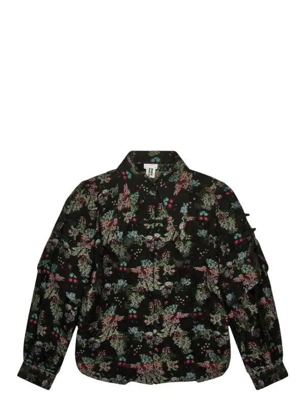 Comme Des Garçons Printed Long Sleeve Shirt - Black