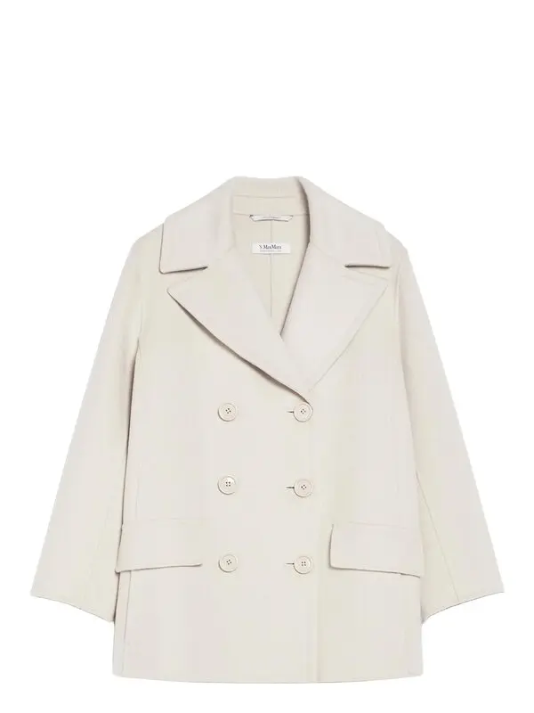 Max Mara Double-breasted Long-sleeved Jacket - Beige
