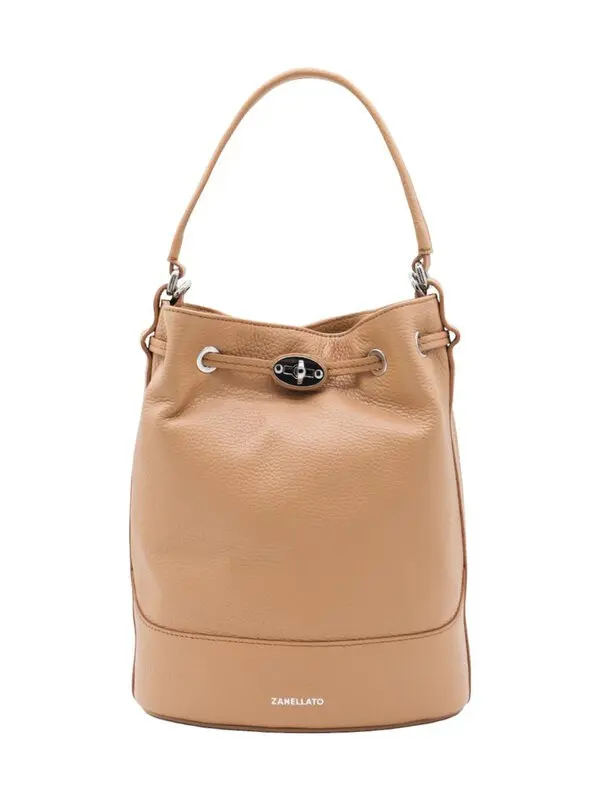 ZANELLATO Drawstring Shoulder Bag - Nude