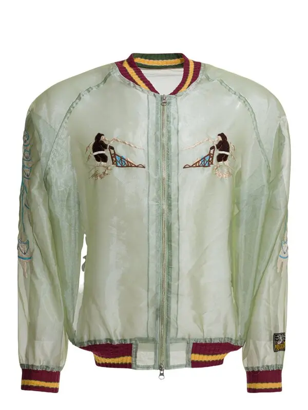 Kapital Sheer Pearl Mosquito Guard Bomber Jacket - Gray