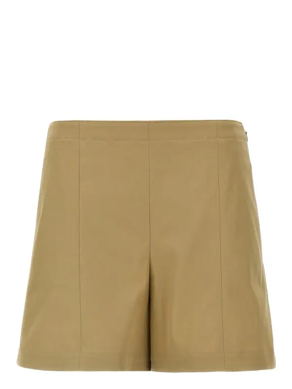 Theory High Waist Stretch Shorts - Beige
