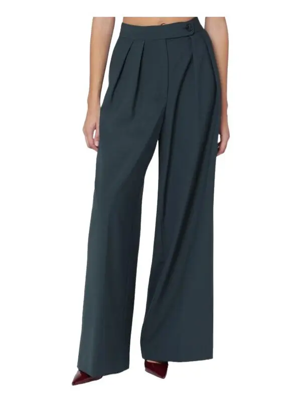 Dries Van Noten Pleated Wide-leg Trousers - Dark Green