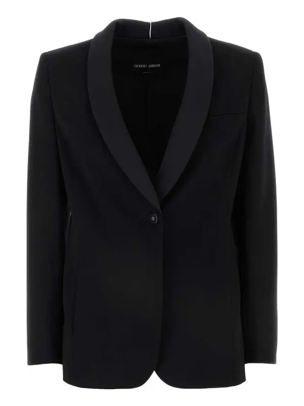 Giorgio Armani Shawl Collar Blazer - Black