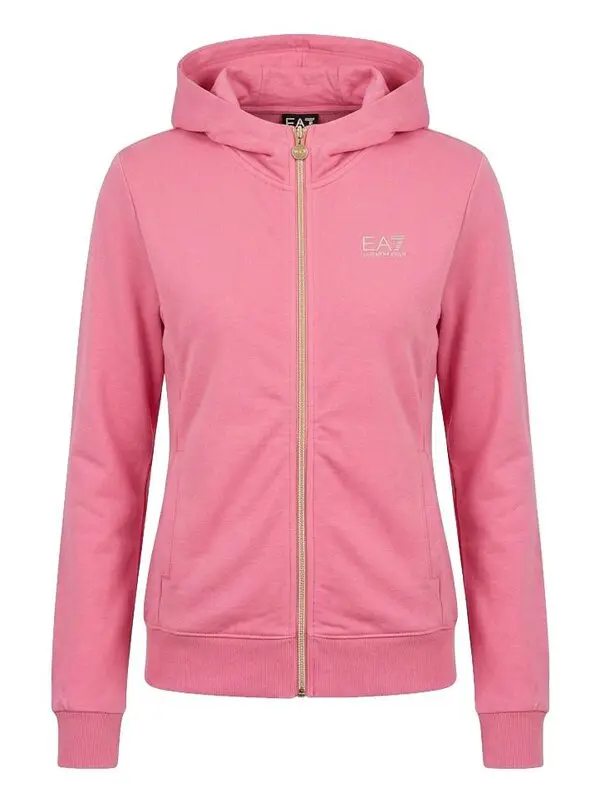 EA7 Logo Hooded Sweater - Pink