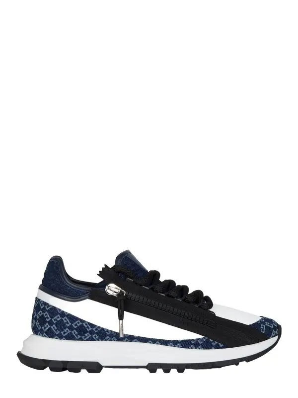 Givenchy Spectre Panelled Lace-up Sneakers - Dark Blue