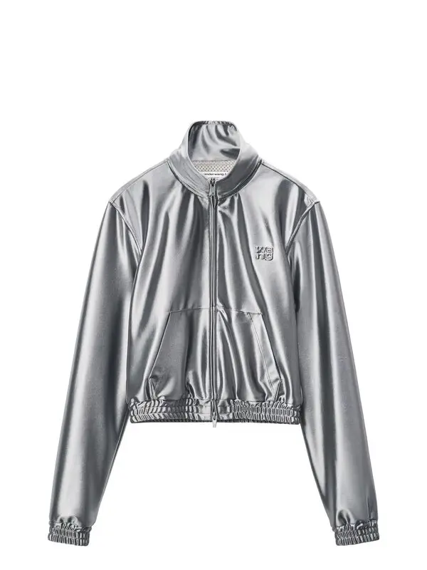 Alexander Wang Satin Track Jacket - Gray
