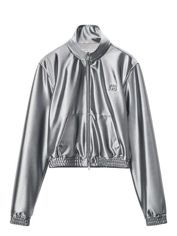 Alexander Wang Satin Track Jacket - Grey