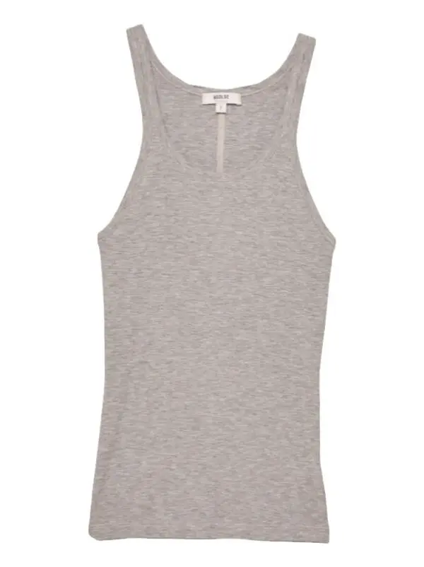 AGOLDE Ribbed Scoop Neck Tank Top - Gray