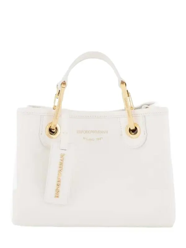 Emporio Armani Logo Tag Tote Bag - White