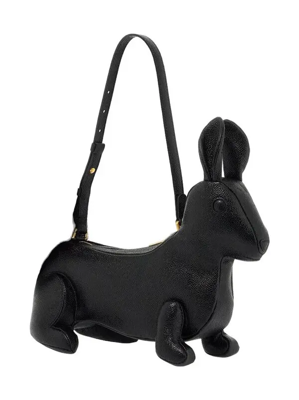 Thom Browne Squirrel-motif Zipped Shoulder Bag - Black
