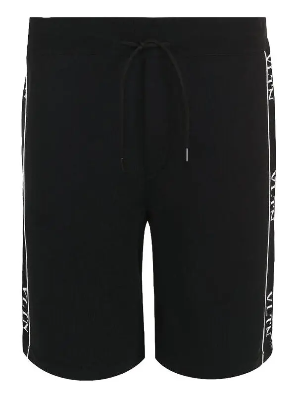 Valentino Garavani Vltn Side Striped Sports Shorts - Black
