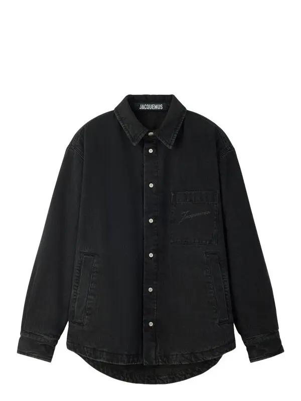 Jacquemus Denim Button-up Shirt - Black