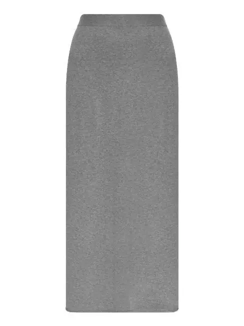 LISA YANG The Charlotta Ribbed Knit Maxi Skirt - Gray