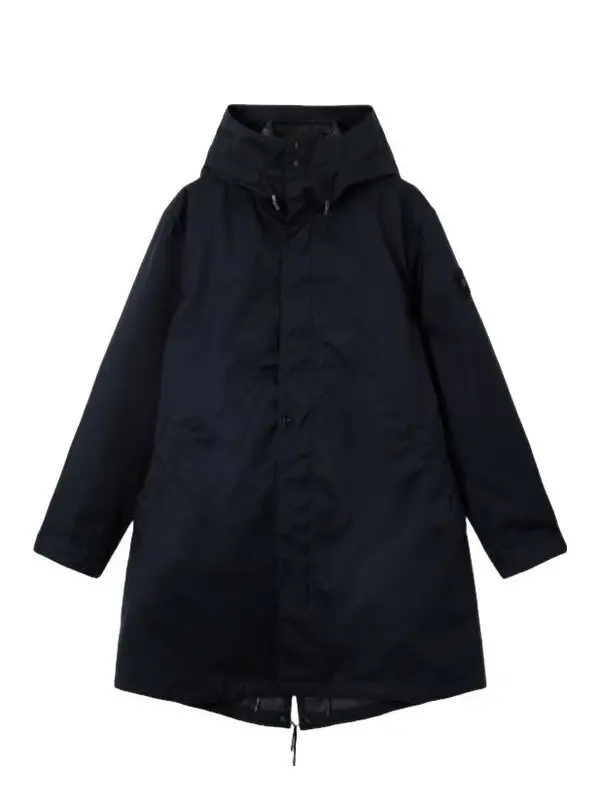 Stone Island Fishtail Hooded Parka With Detachable Lining - Navy Blue