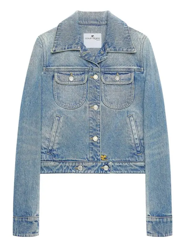 COURREGES Classic Denim Jacket - Vintage Medium Blue