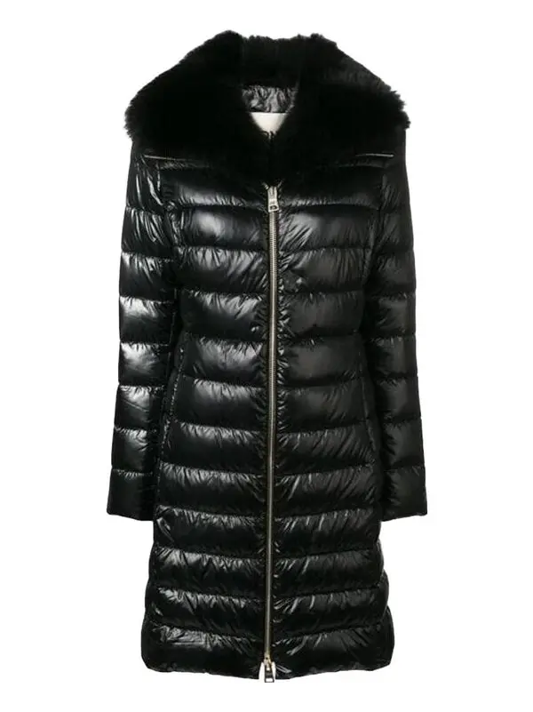 Herno Elisa Down-padded Coat With Fur Trim - Black