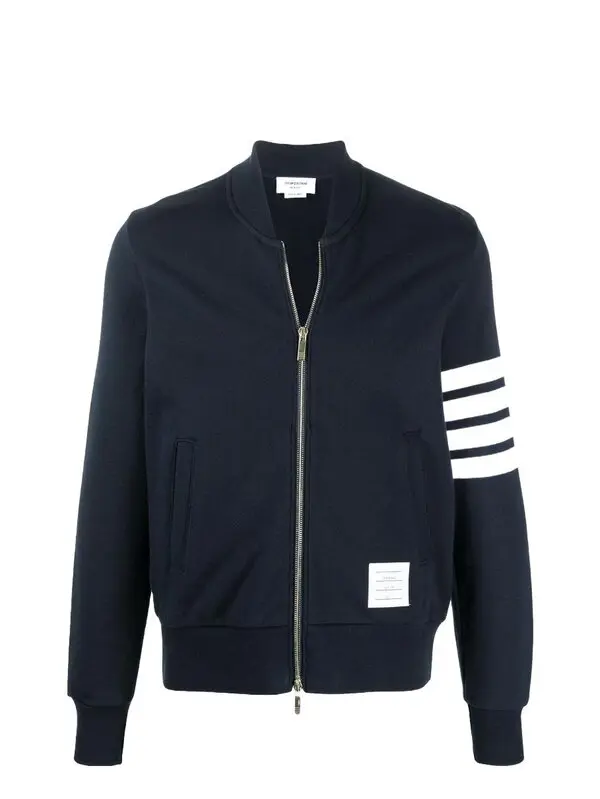 Thom Browne 4-bar Stripe Zip-up Sweatshirt - Navy Blue