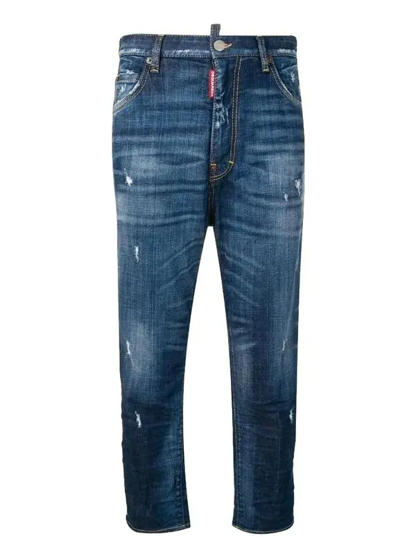 Dsquared2 Logo Detail Jeans - Blue