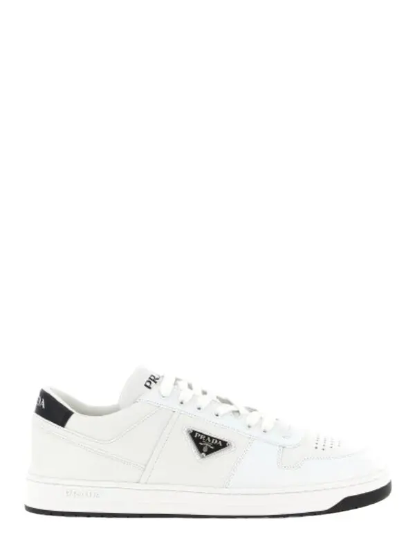 Prada Downtown Lace-up Sneakers - White / Black