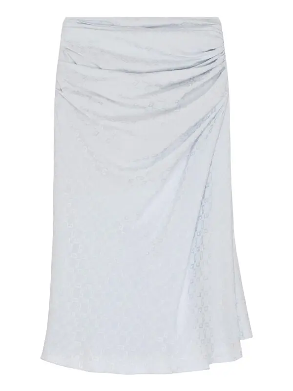 Givenchy Monogram Jacquard Draped Skirt - Light Blue