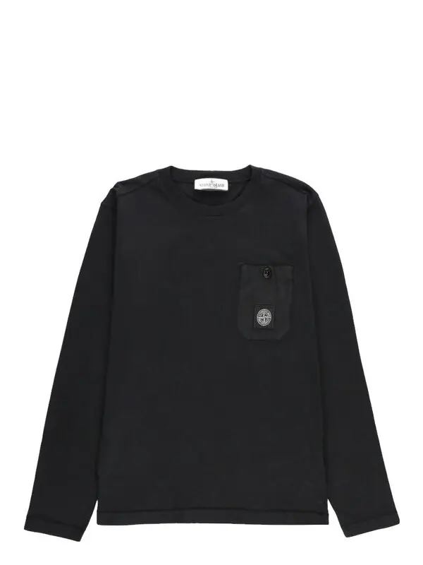 Stone Island Long Sleeve Crewneck T-shirt - Black