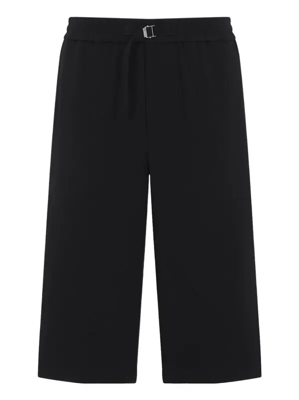 Ami Knee-length Belted Waist Shorts - Black