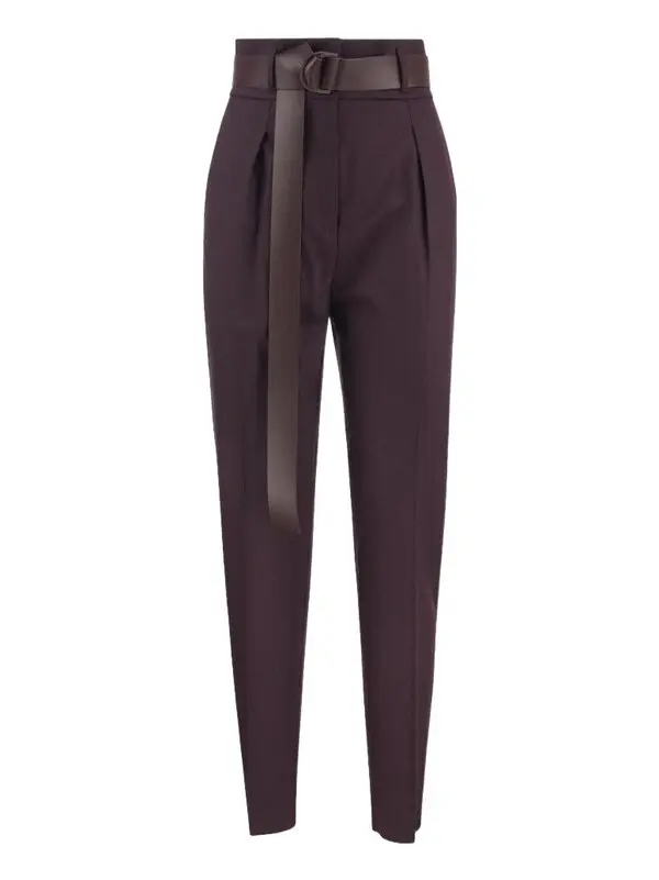 Max Mara Logo Casual Pants - Red