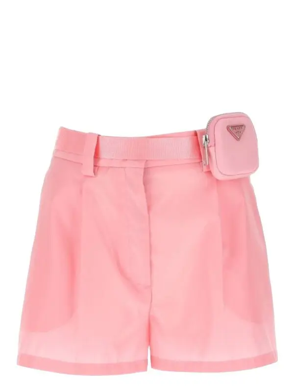 Prada Belted Pouch Shorts - Pink