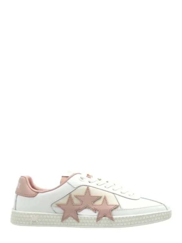 Amiri Lace-up Low-top Sneakers With Star Motif - Nude