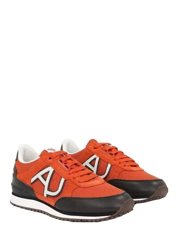 Emporio Armani Logo Detail Casual Sneakers - Red