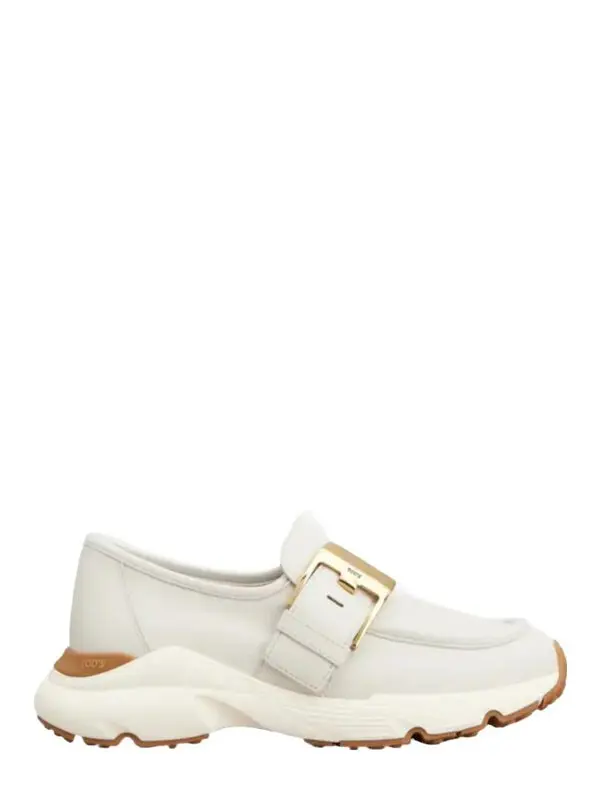 TOD'S Buckle-strap Slip-on Sneakers - White