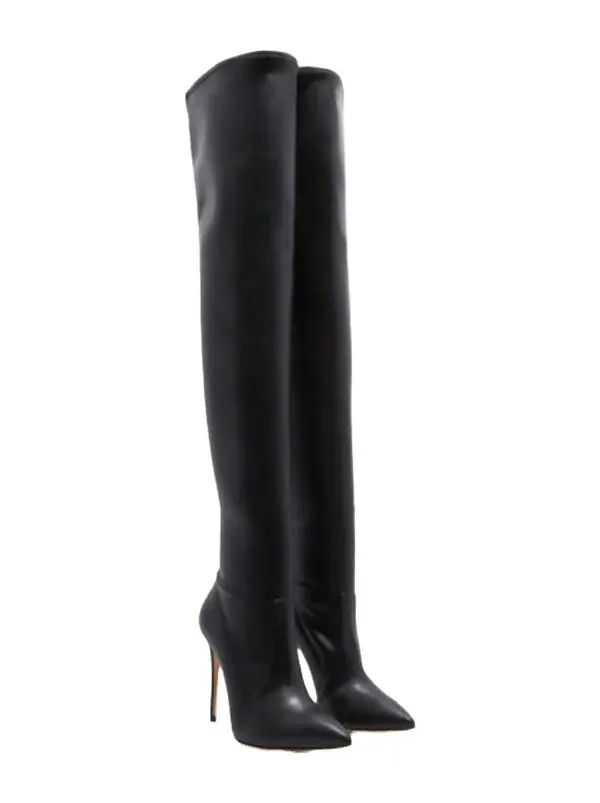 Casadei Julia Over-the-knee Stiletto Boots - Black