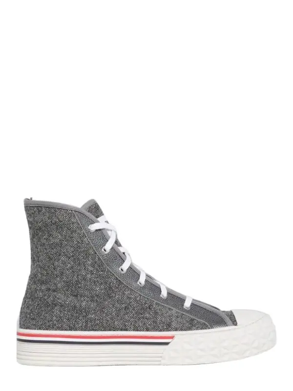 Thom Browne Collegiate High-top Sneakers - Medium Gray
