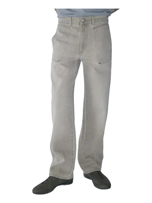 Paloma Wool Belt Loops Slacks With Welt Pockets - Grey