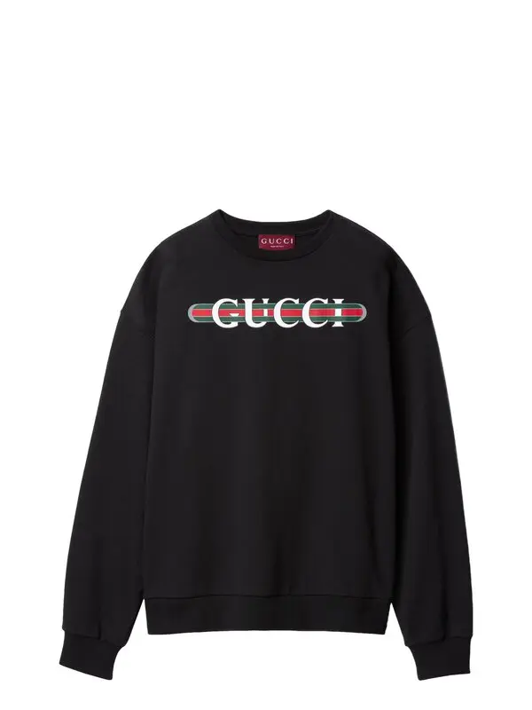 Gucci Logo Print Sweatshirt - Black