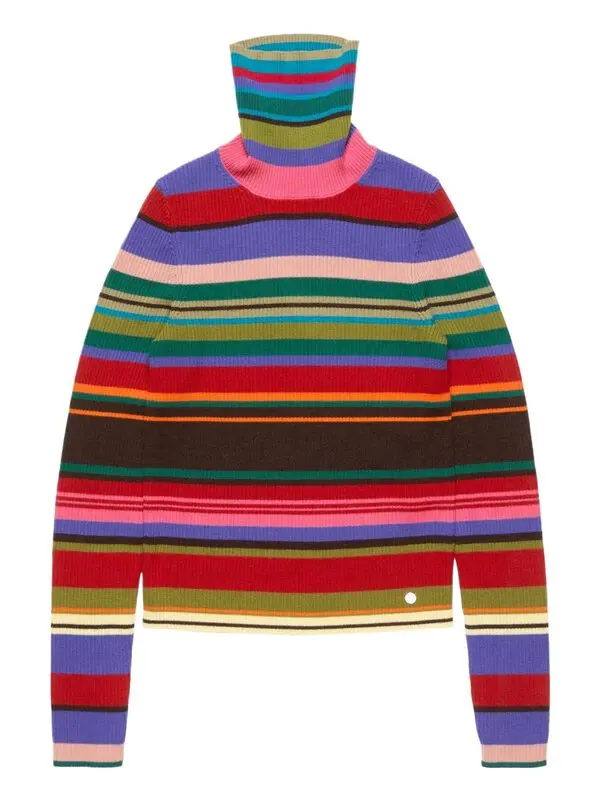 Acne Studios Striped Pattern Turtleneck Sweater - Multi-color