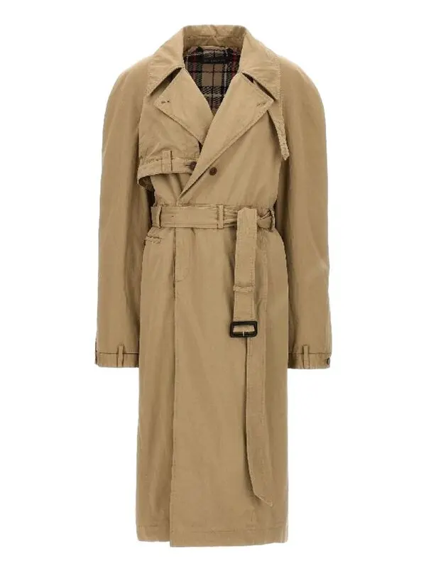 Balenciaga Belted Trench Coat - Brown