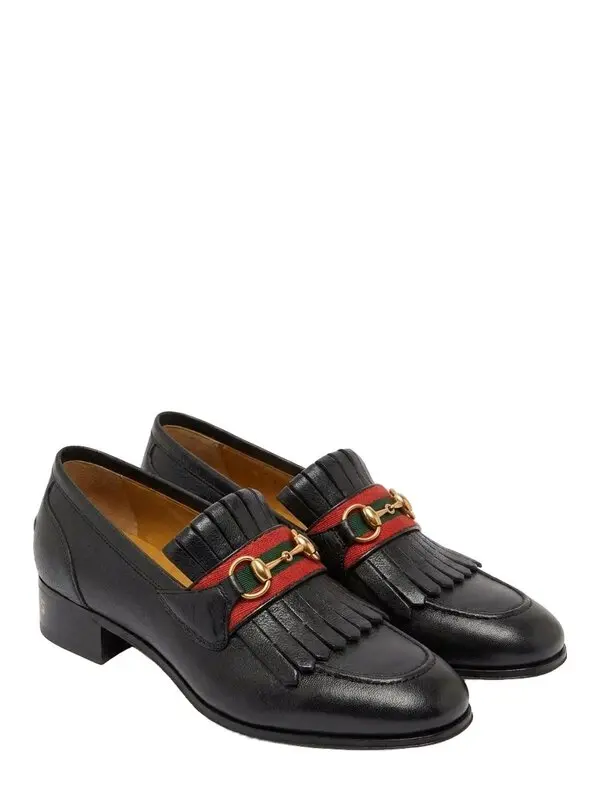 Gucci Horsebit-detail Leather Loafers - Black