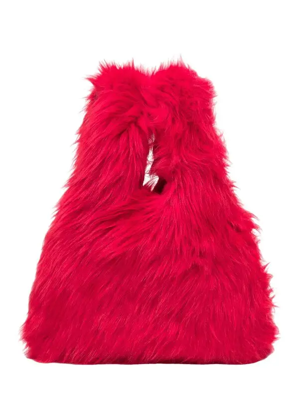 MSGM Fluffy Satchel Bag - Red